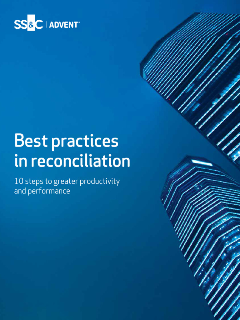 Reconciliation Best Practices | PDF | Investment Management | Automation