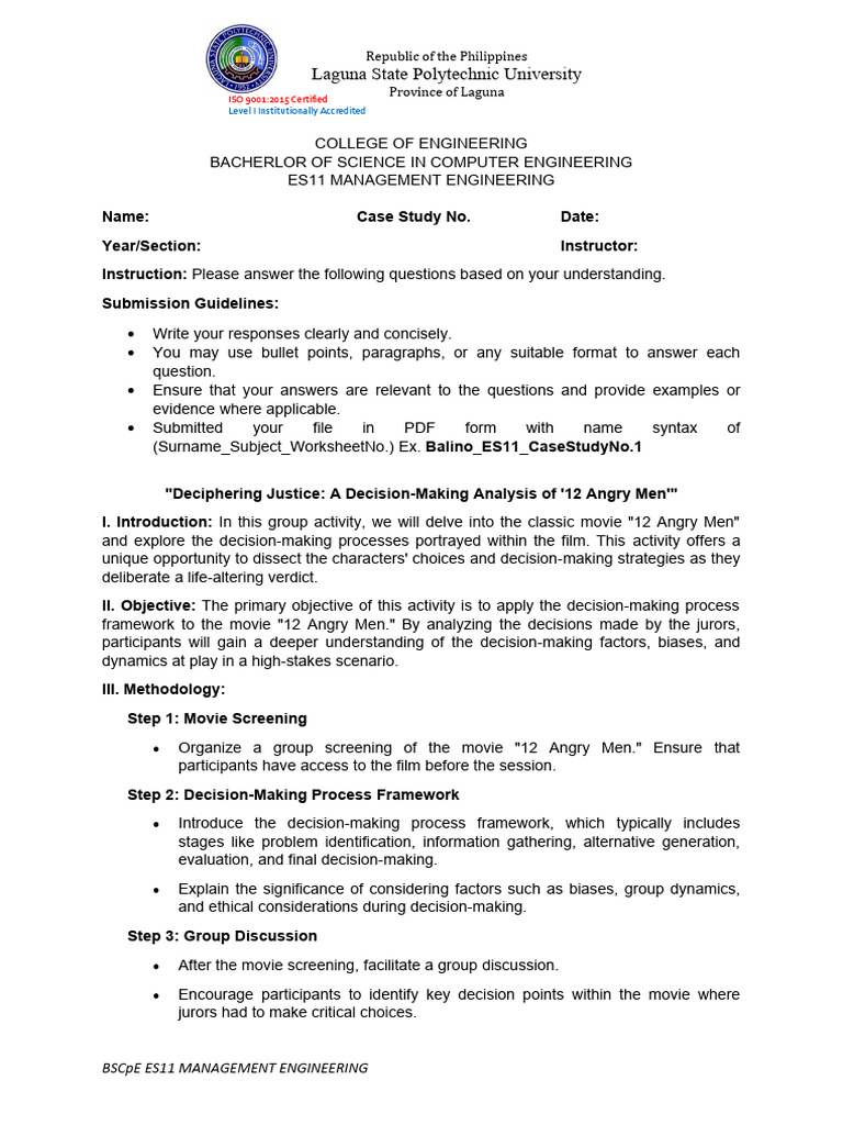 ES11 CaseStudyNo.1 | PDF | Career & Growth | Science & Mathematics