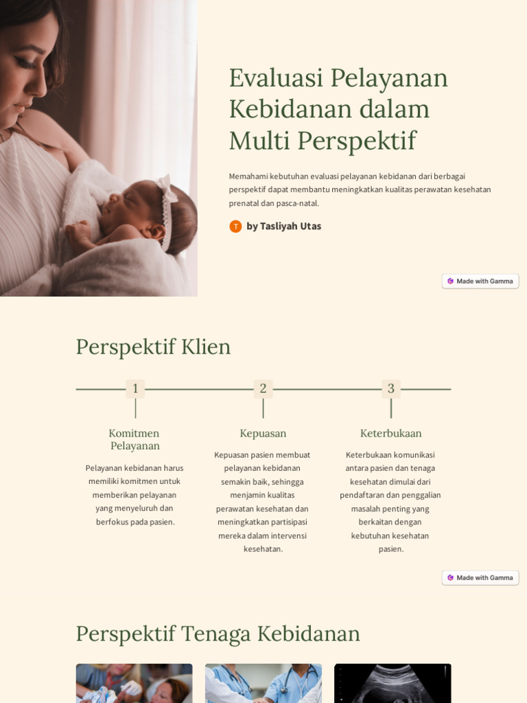 Evaluasi Pelayanan Kebidanan Dalam Multi Perspektif | PDF