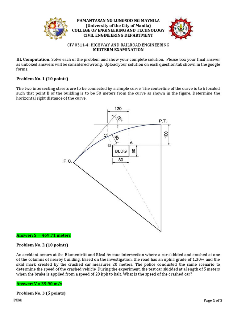 CIV 0311-4 Midterm Exam Solution | PDF | Technology & Engineering CIV 0311-4 Midterm Exam Solution | PDF | Technology & Engineering