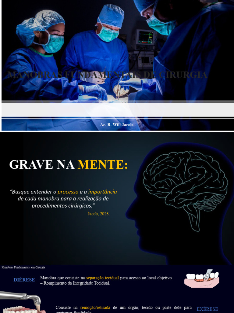 Manobras Cirúrgicas Fundamentais | PDF | Anatomia | Especialidades médicas