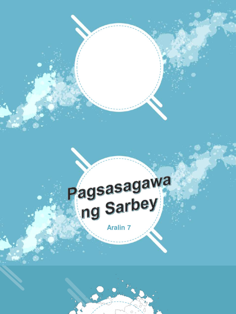 Q1-W7 9 Pagsasagawa NG Sarbey | PDF