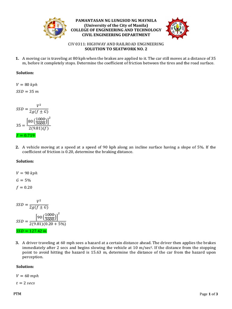 Seatwork No. 2 (Solution) | PDF