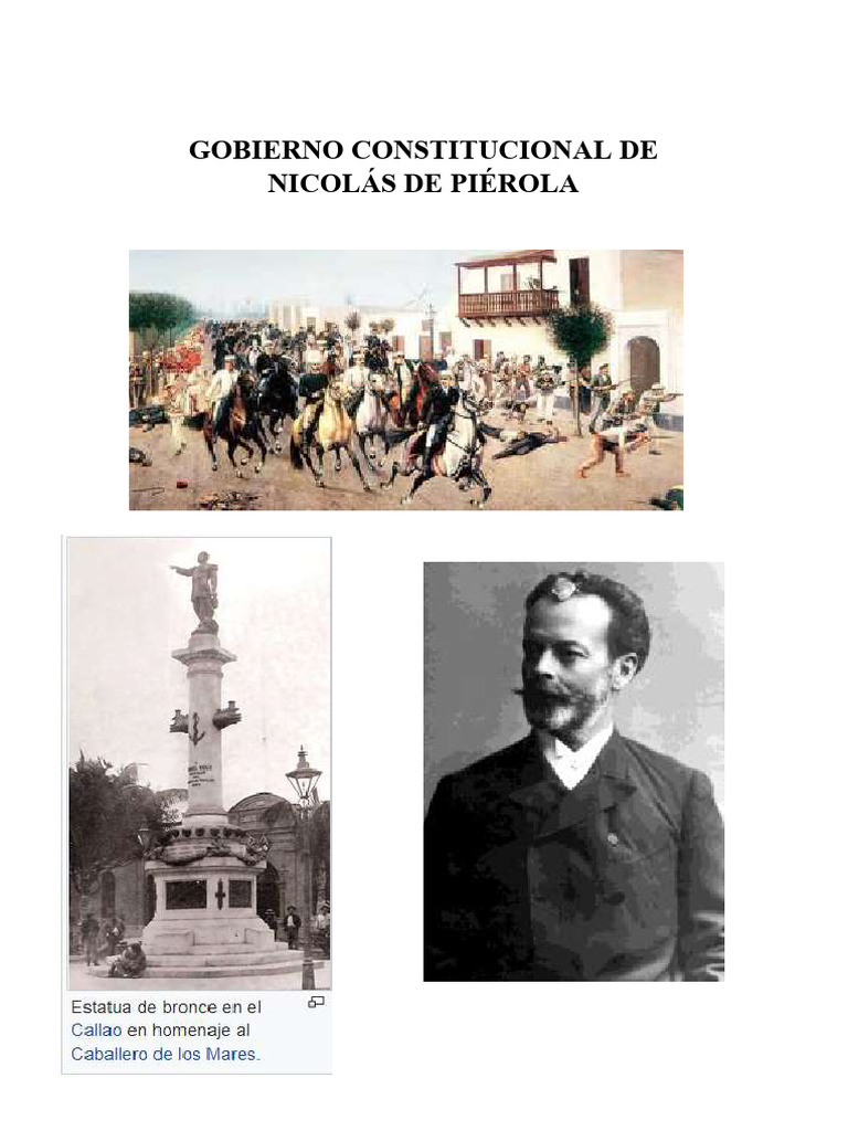 Gobierno Constitucional de Nicolás de Piérola | PDF
