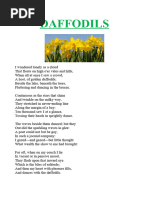 Daffodils Summary | PDF | Poetry | William Wordsworth
