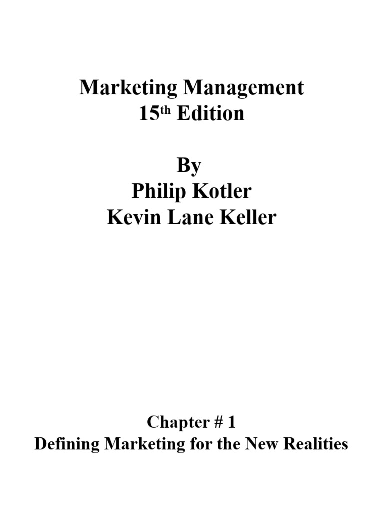 Chapter # 1 | PDF | Marketing | Market (Economics)
