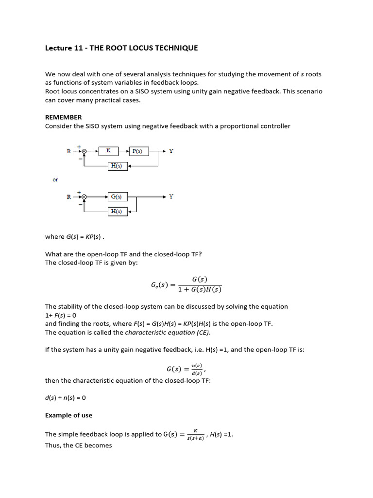 Lecture 11 | PDF | Control Theory | Mathematics