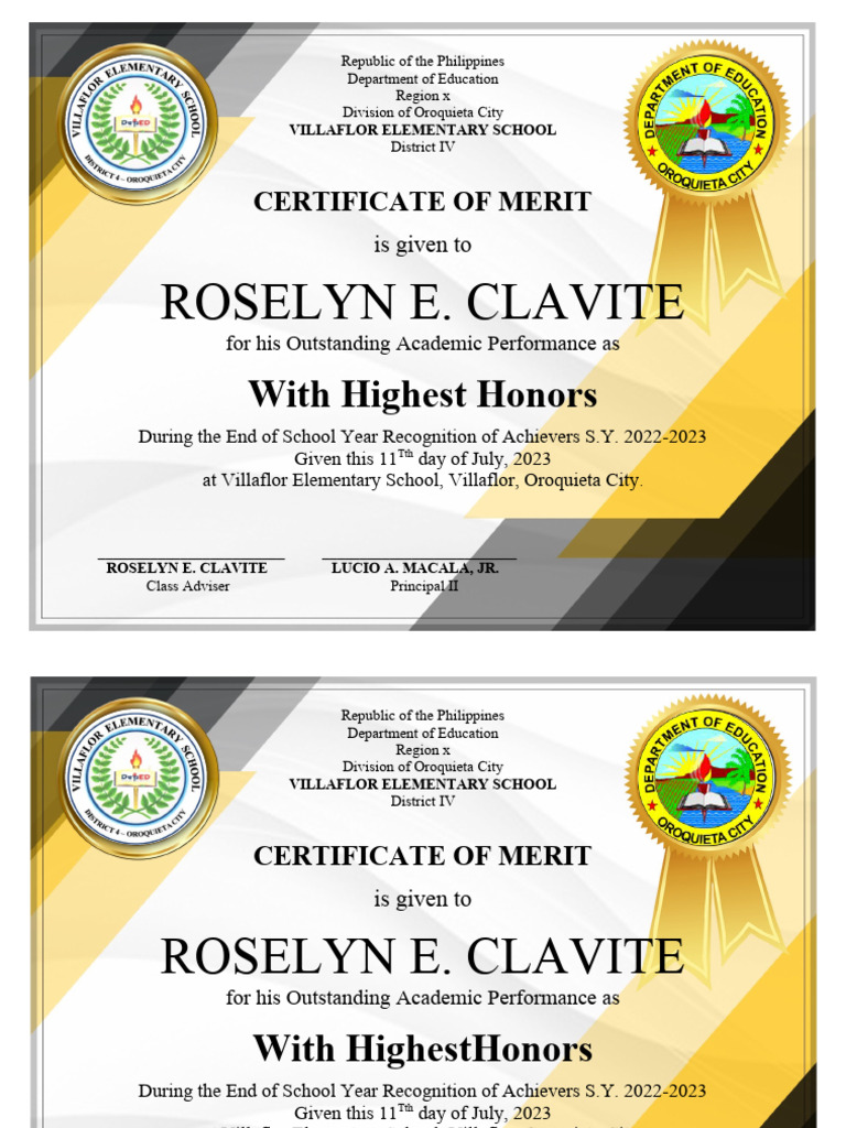 Sample Honor Certificate | PDF | Government