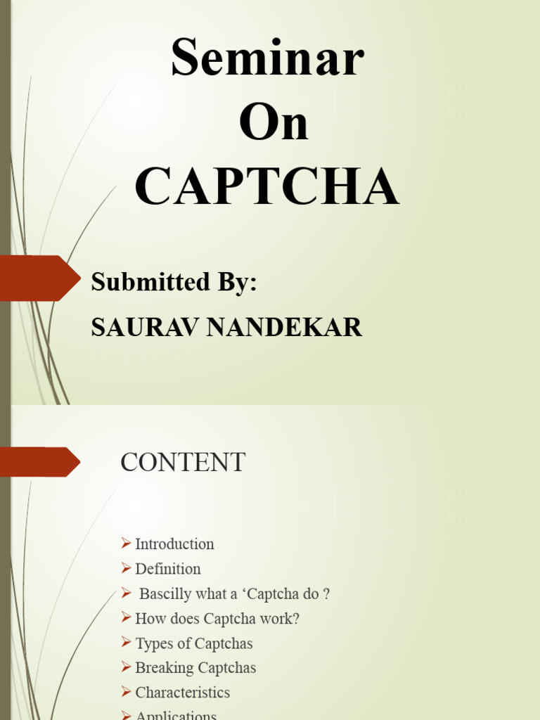 Saurabh (Captcha) PPT Final | PDF