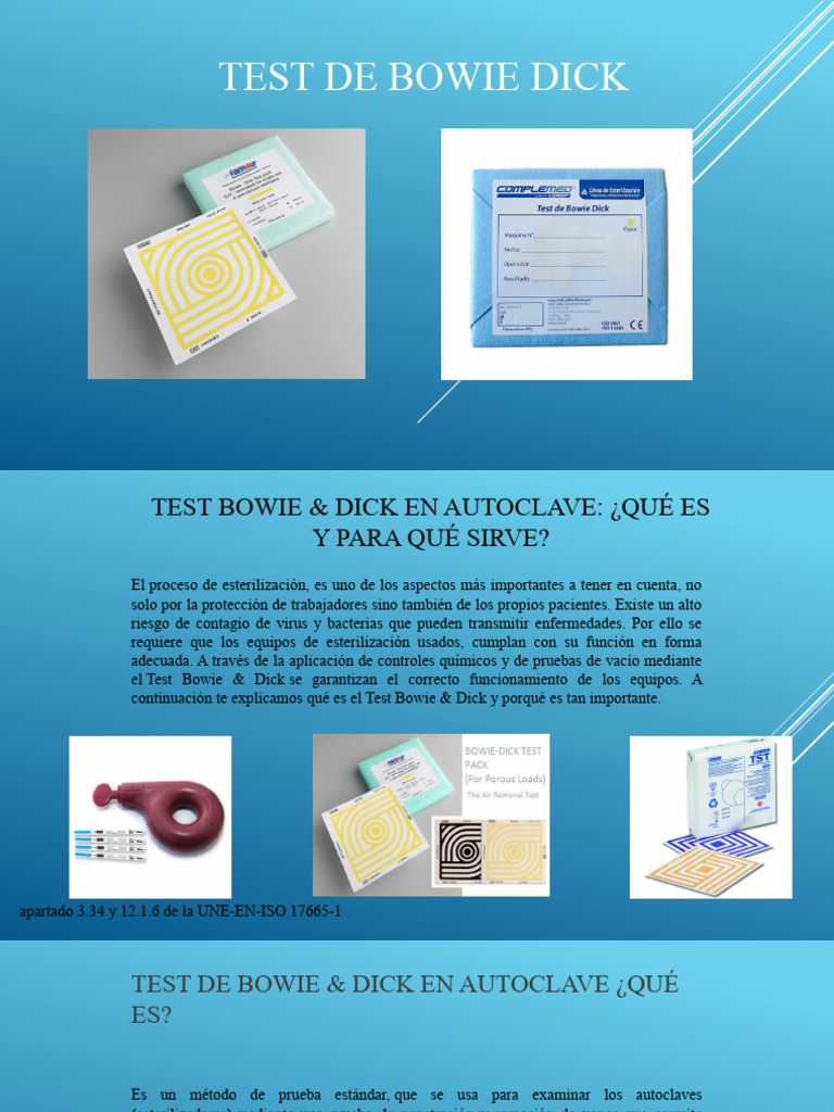 Test de Bowie Dick | PDF | Esterilización (Microbiología) | Vacío