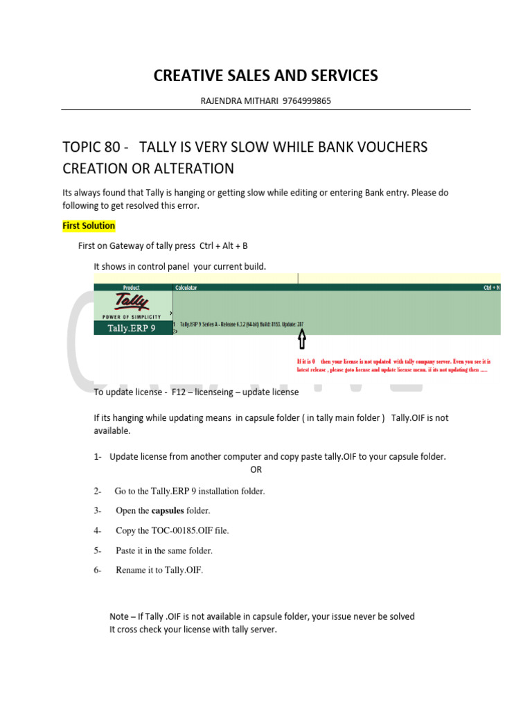 Topic 80 Tally Slow in Bank Entry | PDF | Finance & Money Management ...