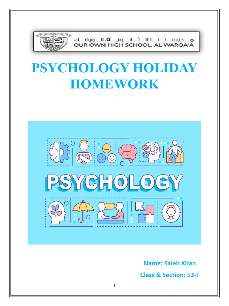 Psychology Holiday Homework 3 | PDF | Extraversion And Introversion ...