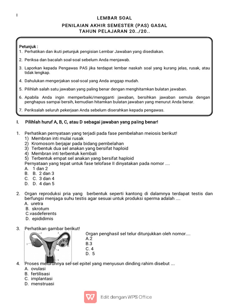 Soal Pas Ipa Kls 9 k13 | PDF