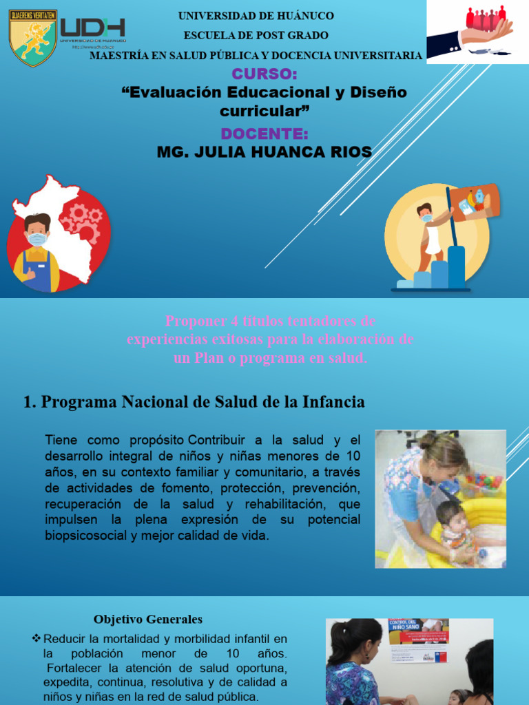 Programas de Salud Infantil y Mujer | PDF | Mujer