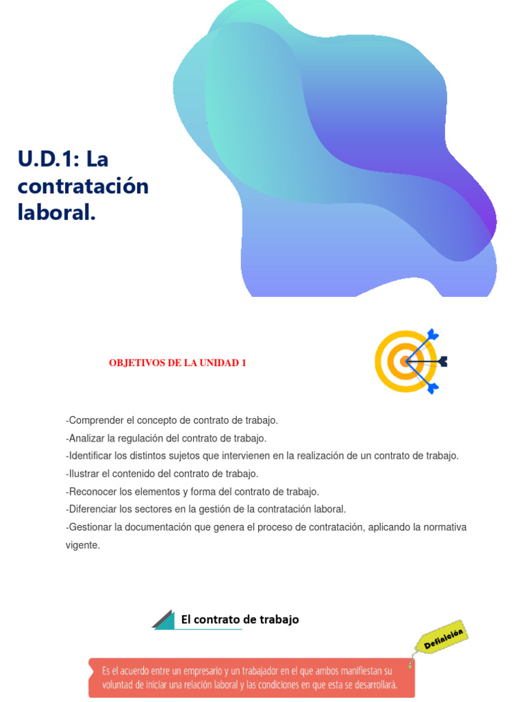 Teoría Unidad Didáctica 1 GRH | PDF | Derecho laboral | Justicia