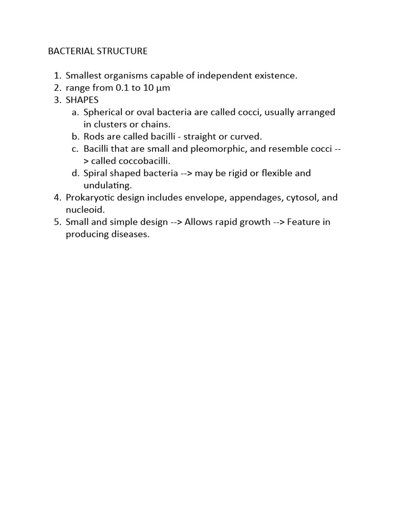 Bacterial Structure Pdf