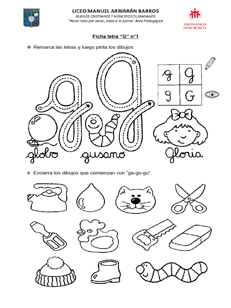 Ficha Letra G (Ga-Go-Gu) | PDF