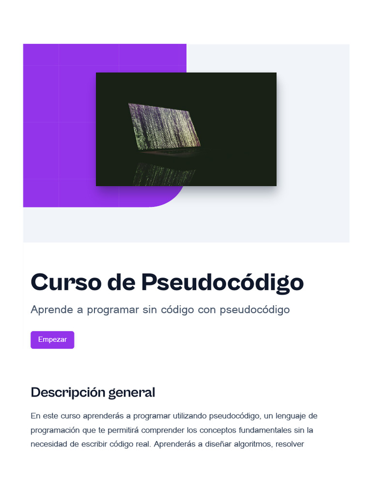 Curso de Pseudocodigo | PDF | Algoritmos | Programación de computadoras