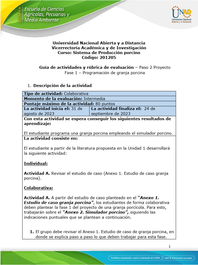 Guía de Actividades y Rúbrica de Evaluación - Unidad 1 - Paso 2 - Proyecto Fase 1 Programación ...