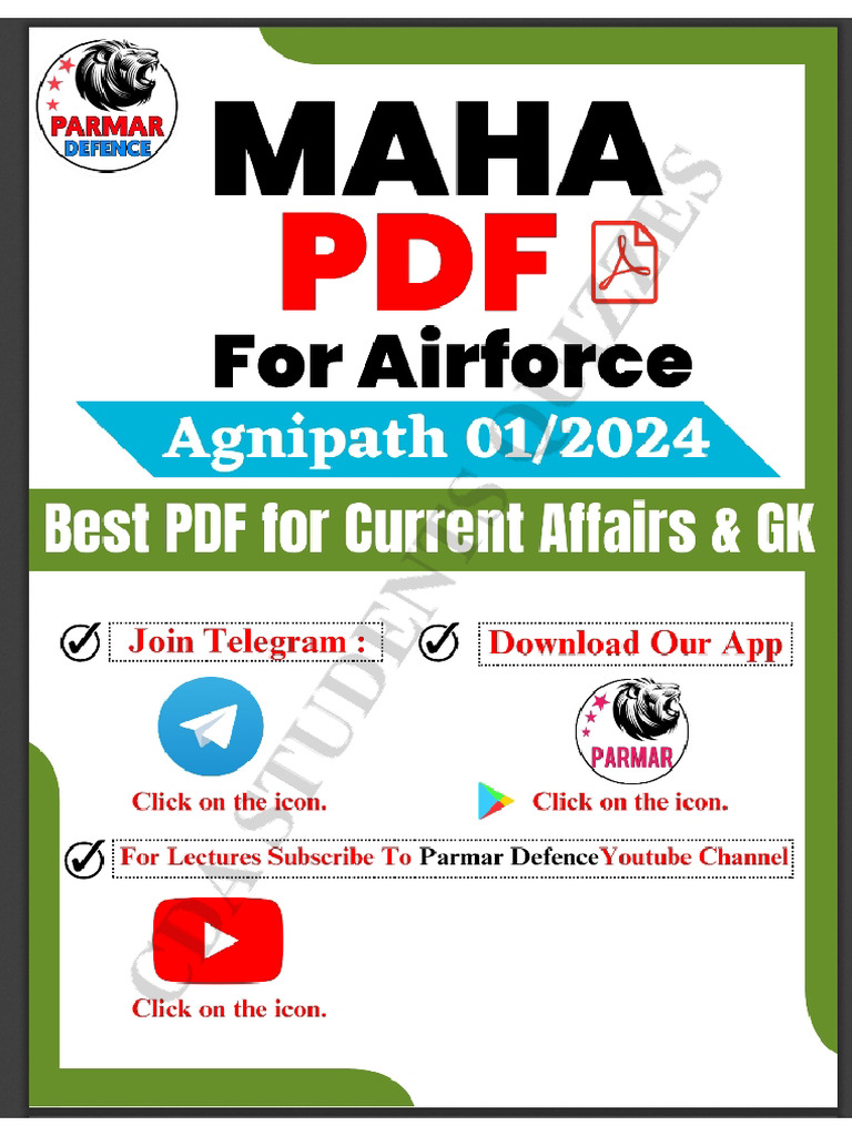 Maha PDF For Airforce Agniveer 01 - 24 | PDF