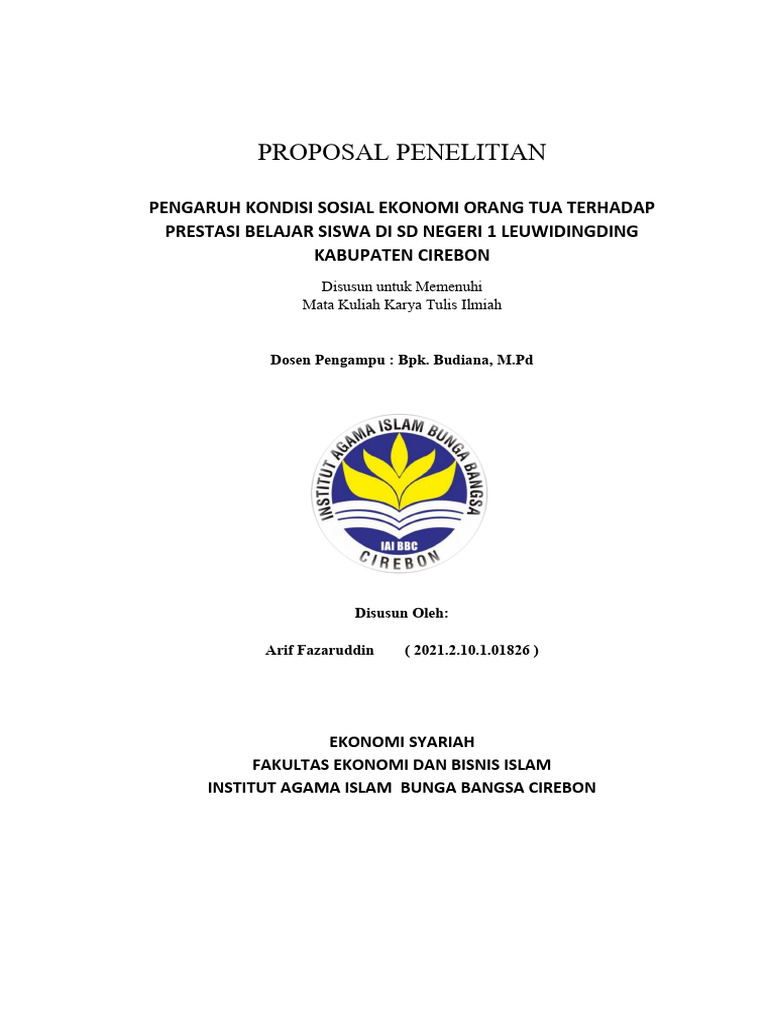 Proposal Penelitian | PDF