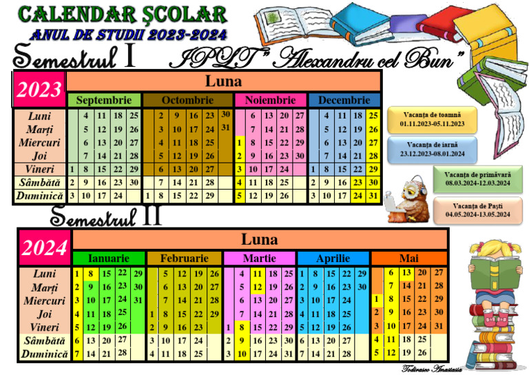 Calendar Scolar 2023-2024 | PDF