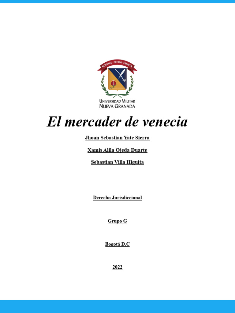El Mercader de Venecia | PDF | El mercader de Venecia | Ley procesal