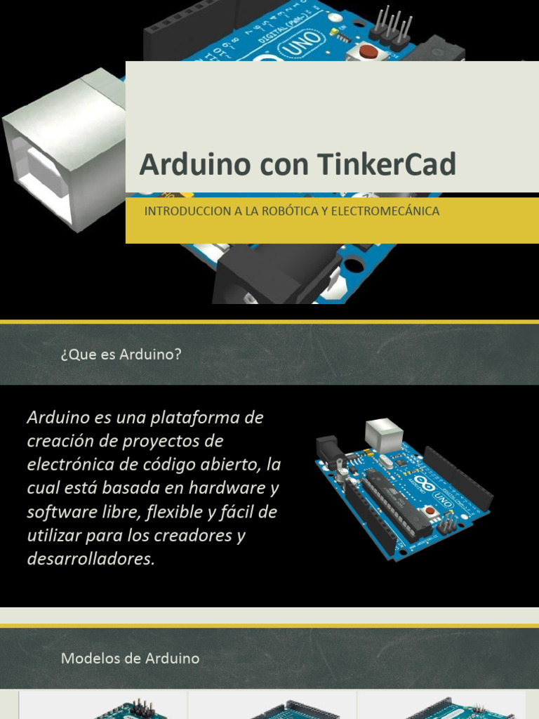 Arduino Con TinkerCad | Descargar gratis PDF | Arduino | Resistencia Eléctrica y Conductancia