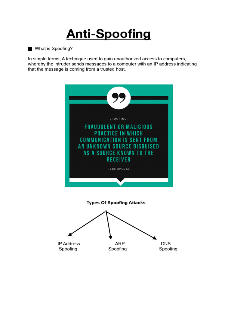 Anti Spoofing | PDF | Domain Name System | Malware