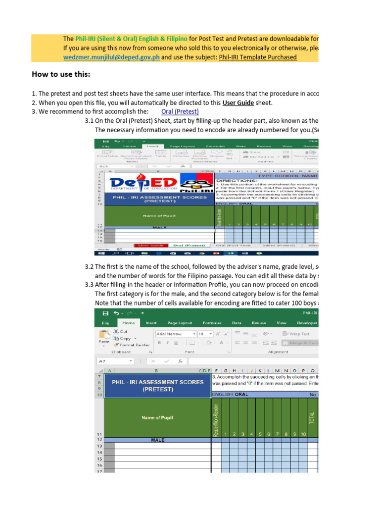 Tanan Phil Iri Oral and Silent | PDF | Microsoft Excel | Printer (Computing)