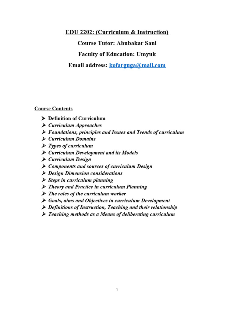 Edu 2202 | PDF | Curriculum | Learning