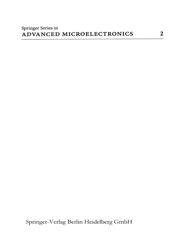 Advanced Microelectronics 2: Springer Series | PDF | Photolithography ...