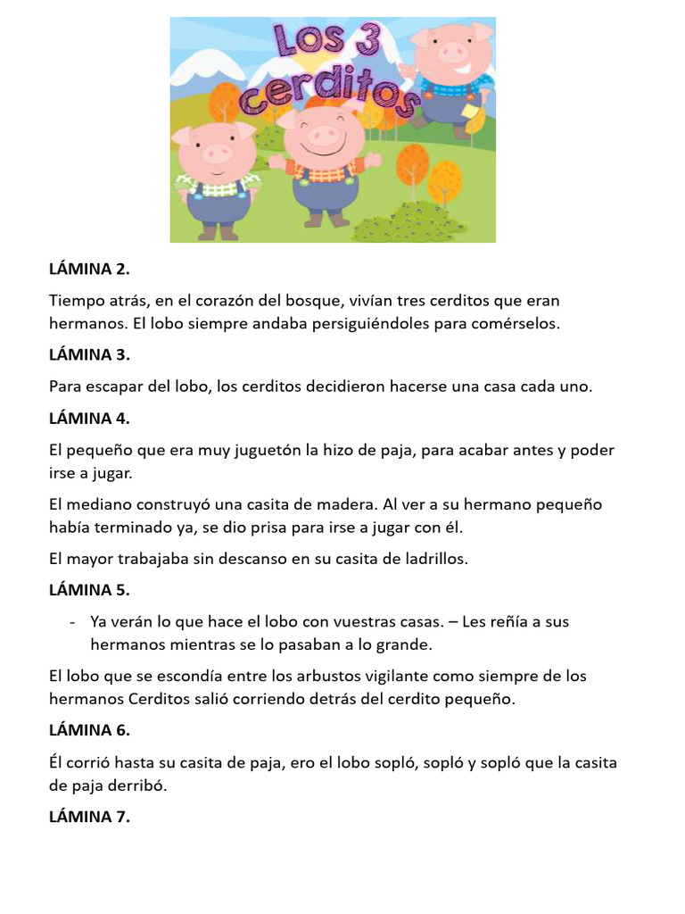 Los Tres Cerditos Pdf