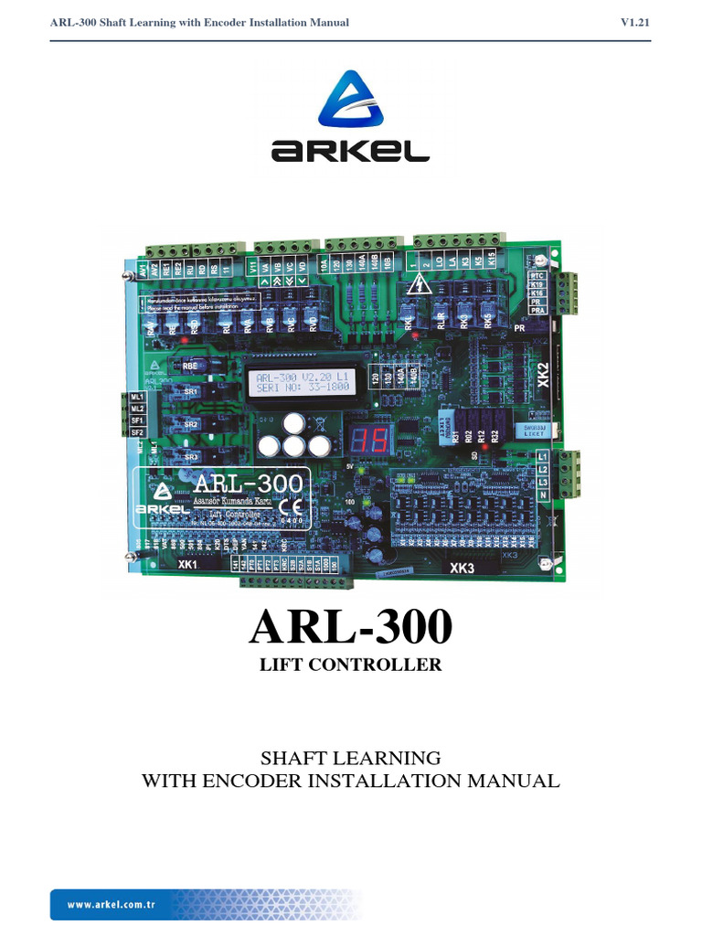 ARL-300 Shaft Learning With Encoder Installation Manual.V121.en | PDF | Elevator | Electrical ...