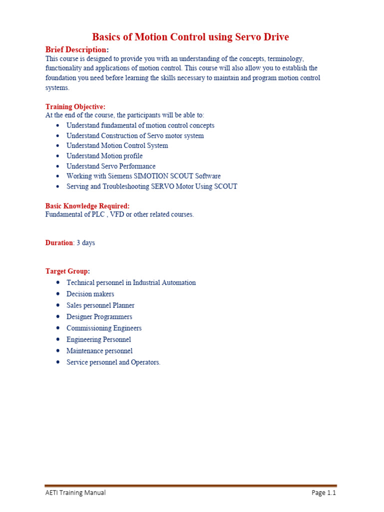 Servo Control Module 1-3 | PDF