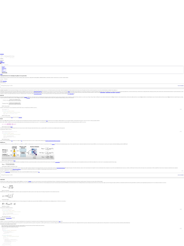 Automated Metrics For Evaluating The Quality of Text Generatio | PDF | Computing