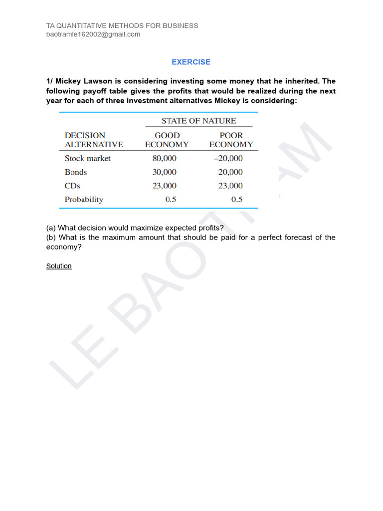 Exercise Mid | PDF | Economies | Microeconomics