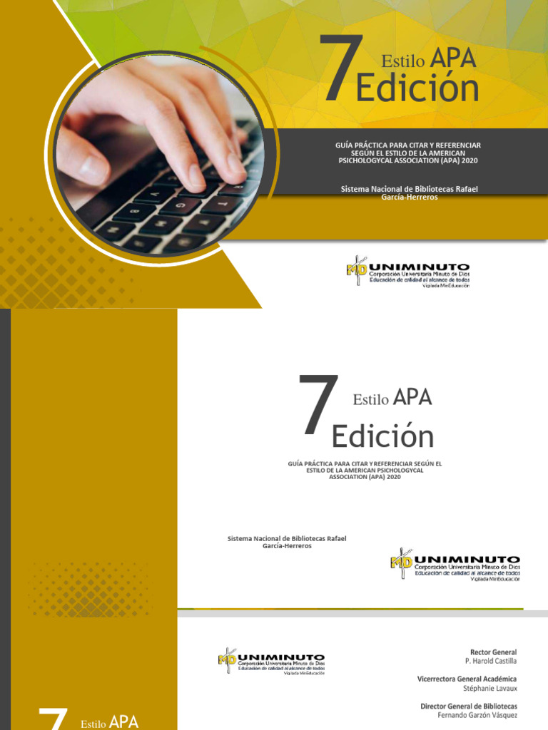Guia - Estilo Apa 7 Edicion Uniminuto - 2020 | PDF