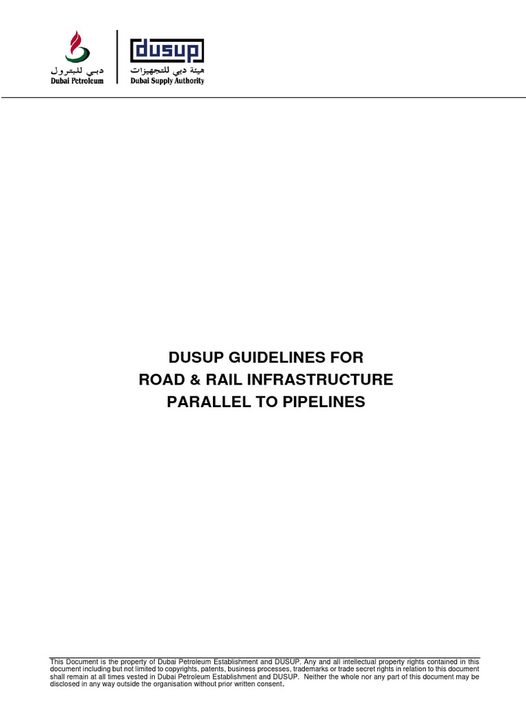 DP OPSON 0154 Guidelines For Road Rail Infra Parrallel To Pipeline | PDF