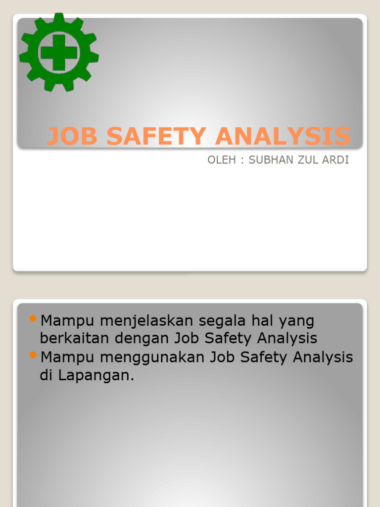 Job Safety Analysis | PDF