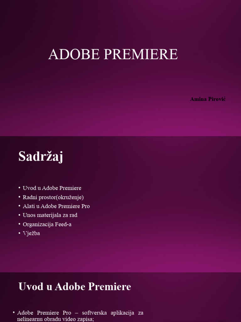 Adobe Premiere Pro | PDF
