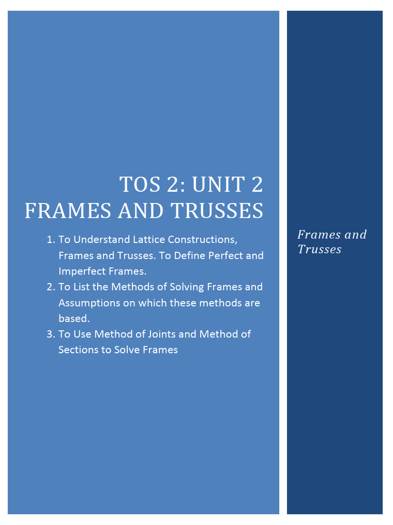 Understanding Frames and Trusses | PDF | Truss | Structural Engineering