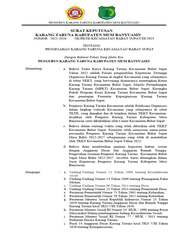 SK Katar Kab 26 Sept 2023 | PDF