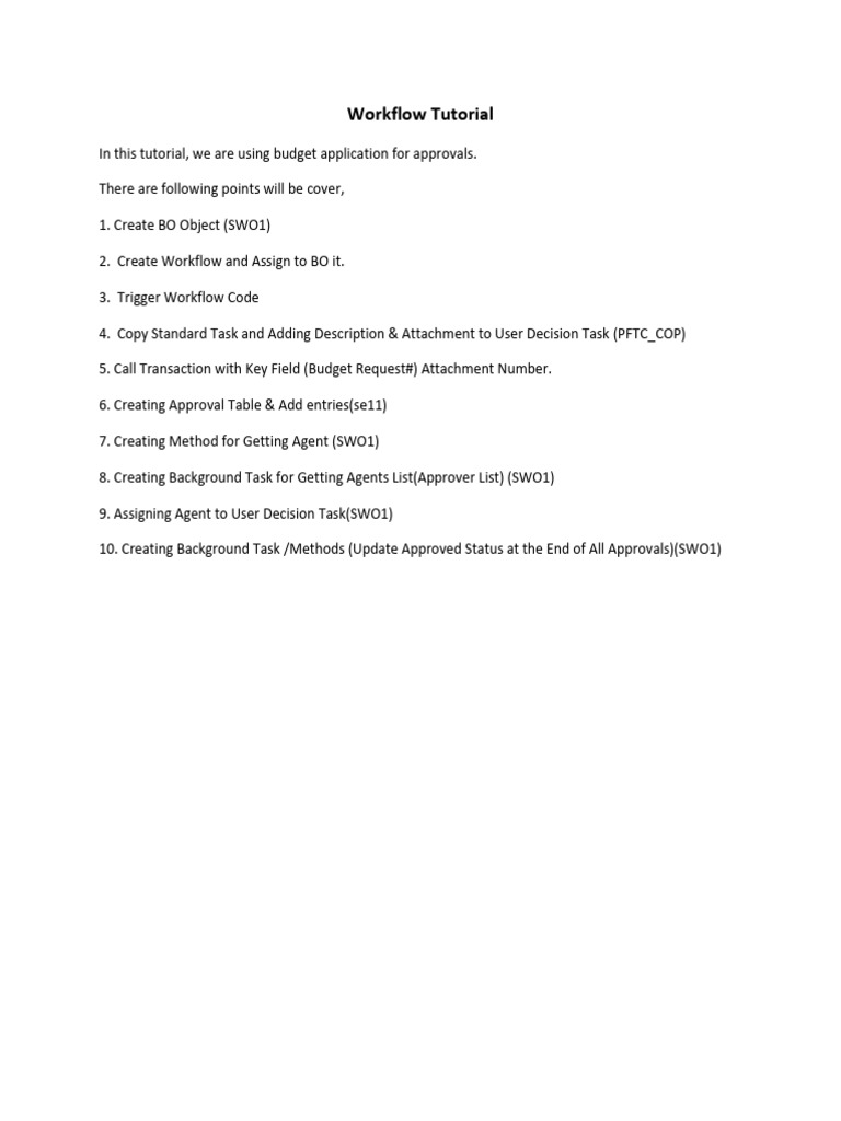 Sap Abap Workflow Download Free Pdf Parameter Computer Programming Control Flow 0887