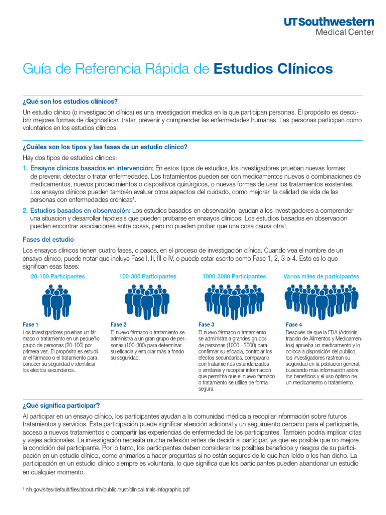 Fases de Estudios Clínicos: Guía Rápida | PDF
