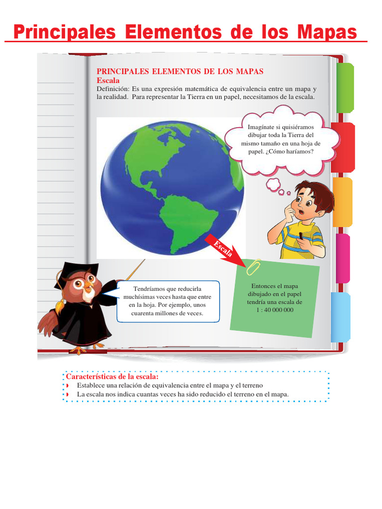 Principales Elementos Del Mapa | PDF | Mapa | Cartografía