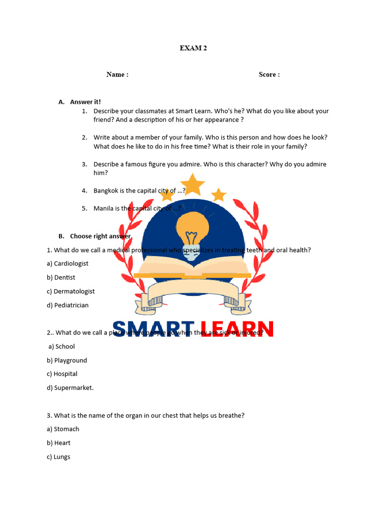 Exam 2 Smart Learn | PDF