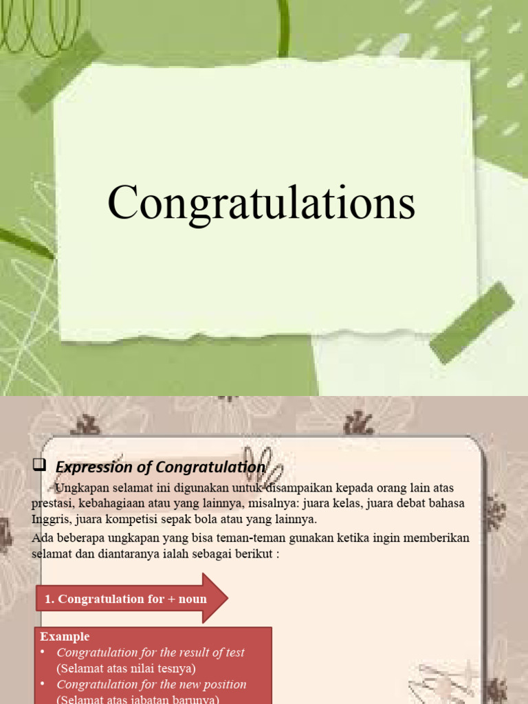 Congratulations | PDF