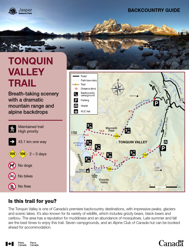 Tonquin Valley Backcountry Guide | PDF