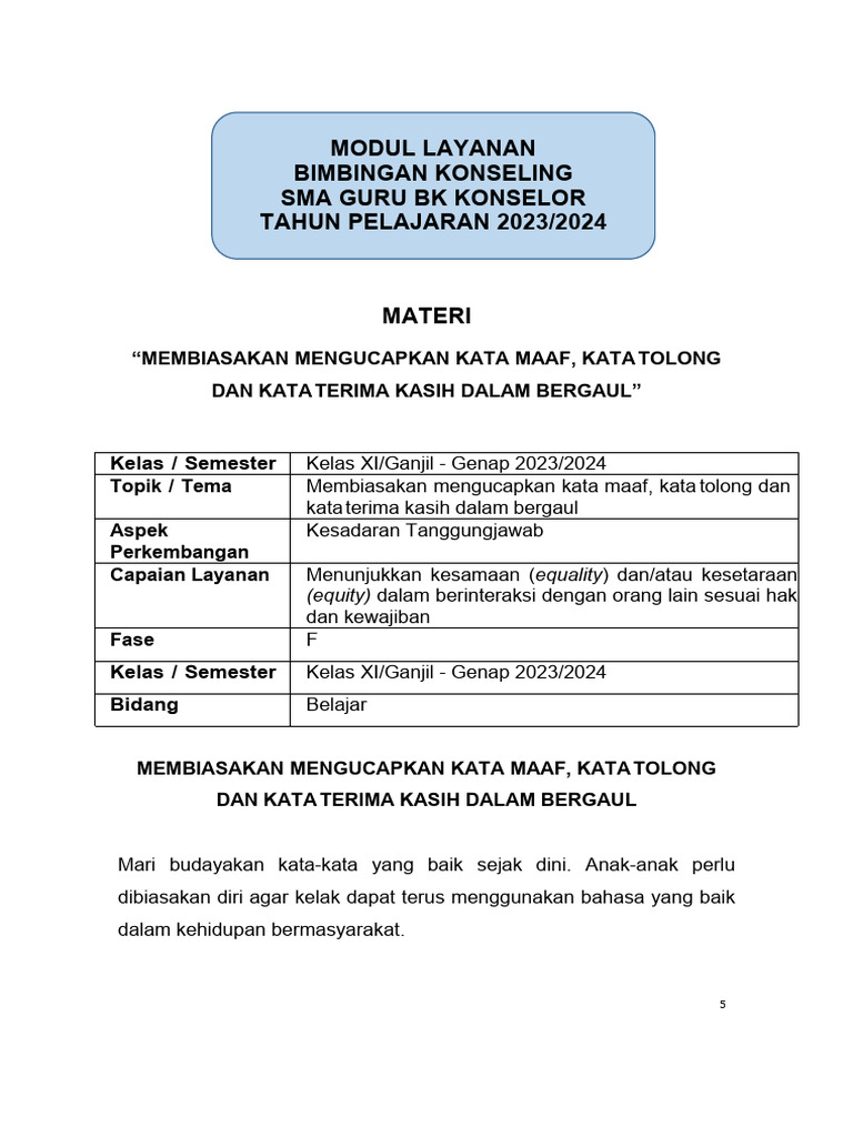 Modul Materi 15 - Sma | PDF